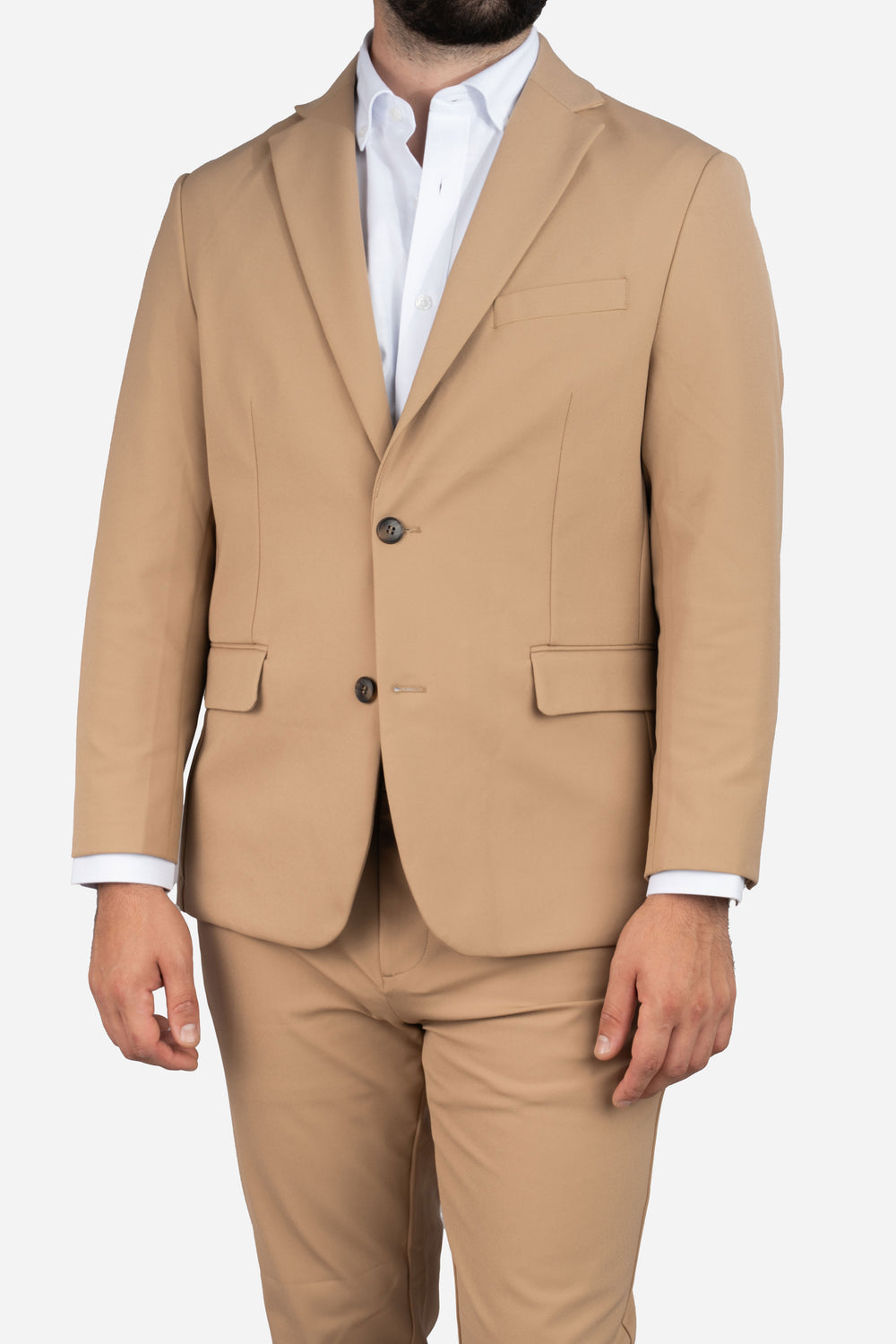 Stretch Performance Suit Jacket | Khaki | Short Men's Suits