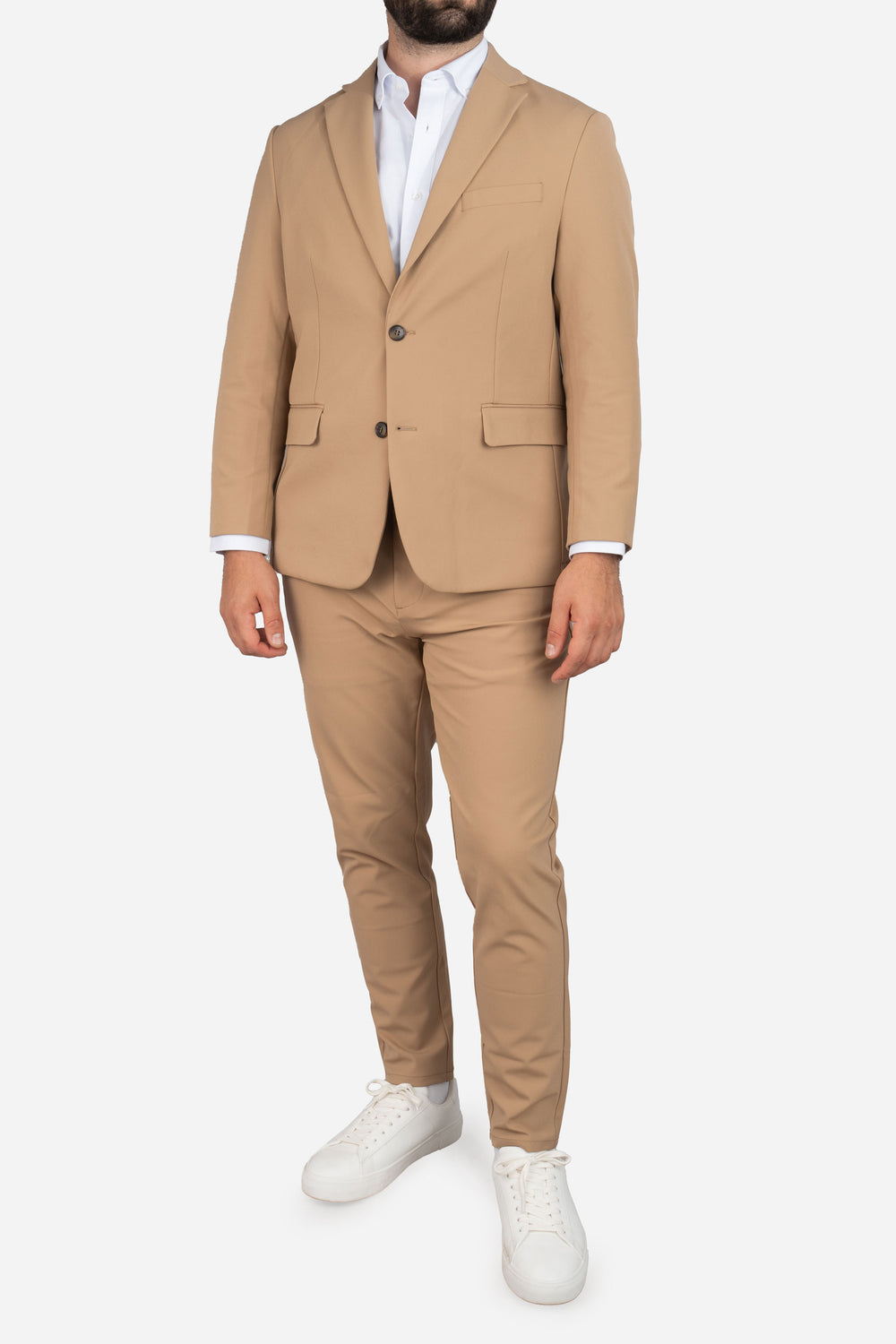 Stretch Performance Suit Jacket | Khaki | Short Men's Suits