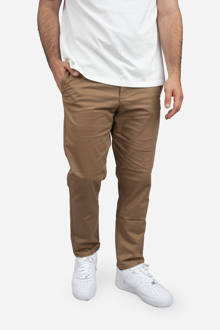 Straight Fit Chino Almond - Chinos for Men Under 5'10 | Short Inseams