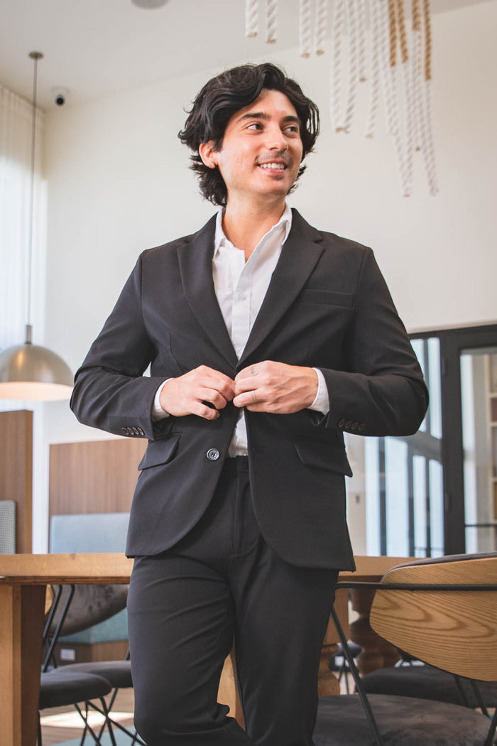 Stretch Performance Suit Jacket | Black | Short Men's Suits