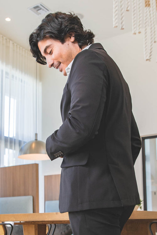 Stretch Performance Suit Jacket | Black | Short Men's Suits