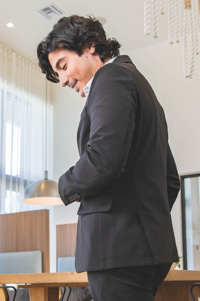 Stretch Performance Suit Jacket | Black | Short Men's Suits