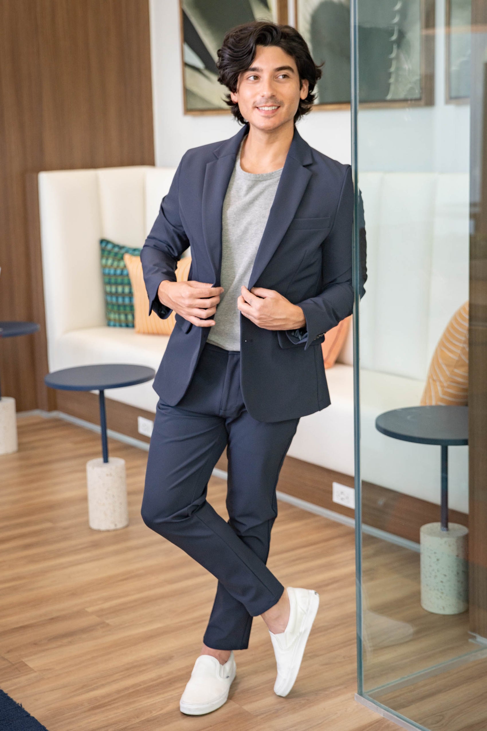 Stretch Performance Suit Jacket | Navy | Short Men's Suits