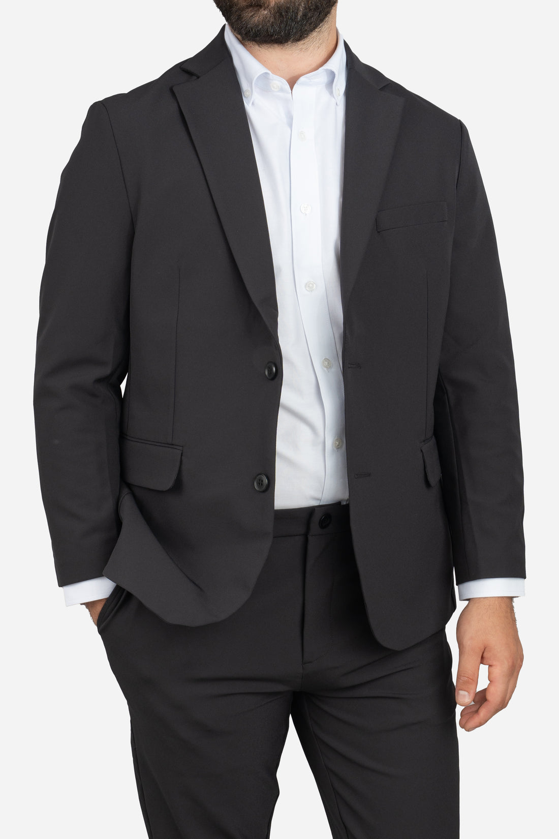 Stretch Performance Suit Jacket | Black | Short Men's Suits