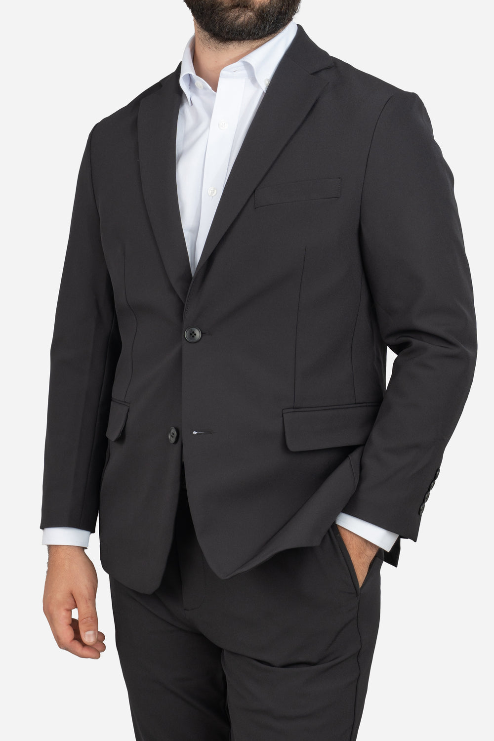 Stretch Performance Suit Jacket | Black | Short Men's Suits