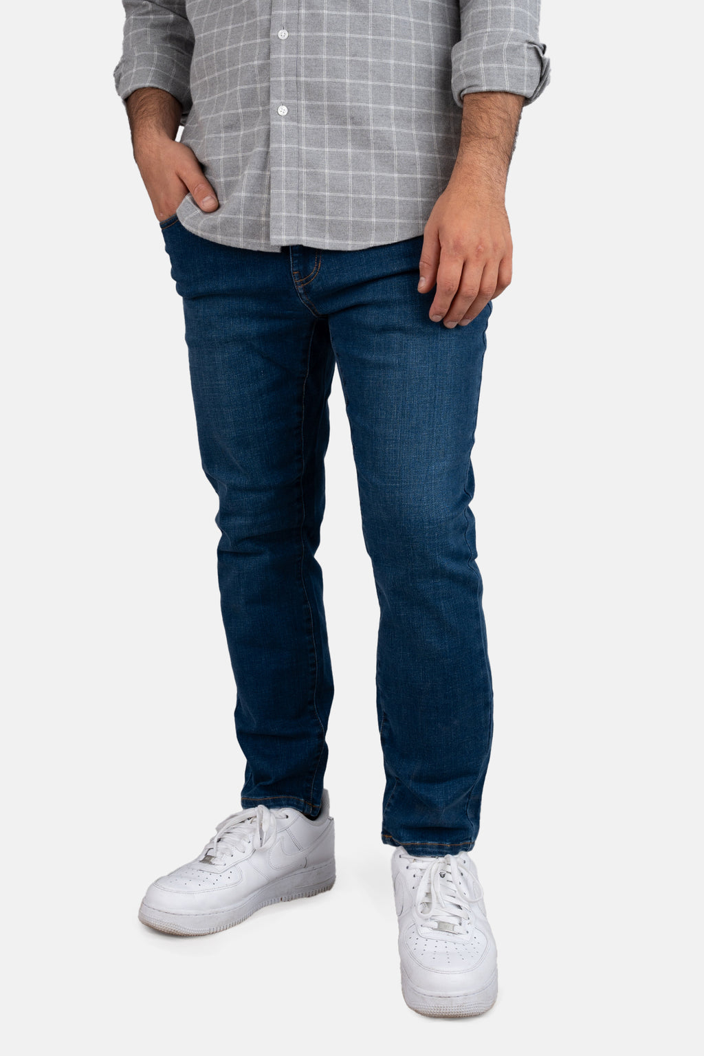 Core Extra Stretch Jeans | Men's Medium Wash Jeans | Under 5'10