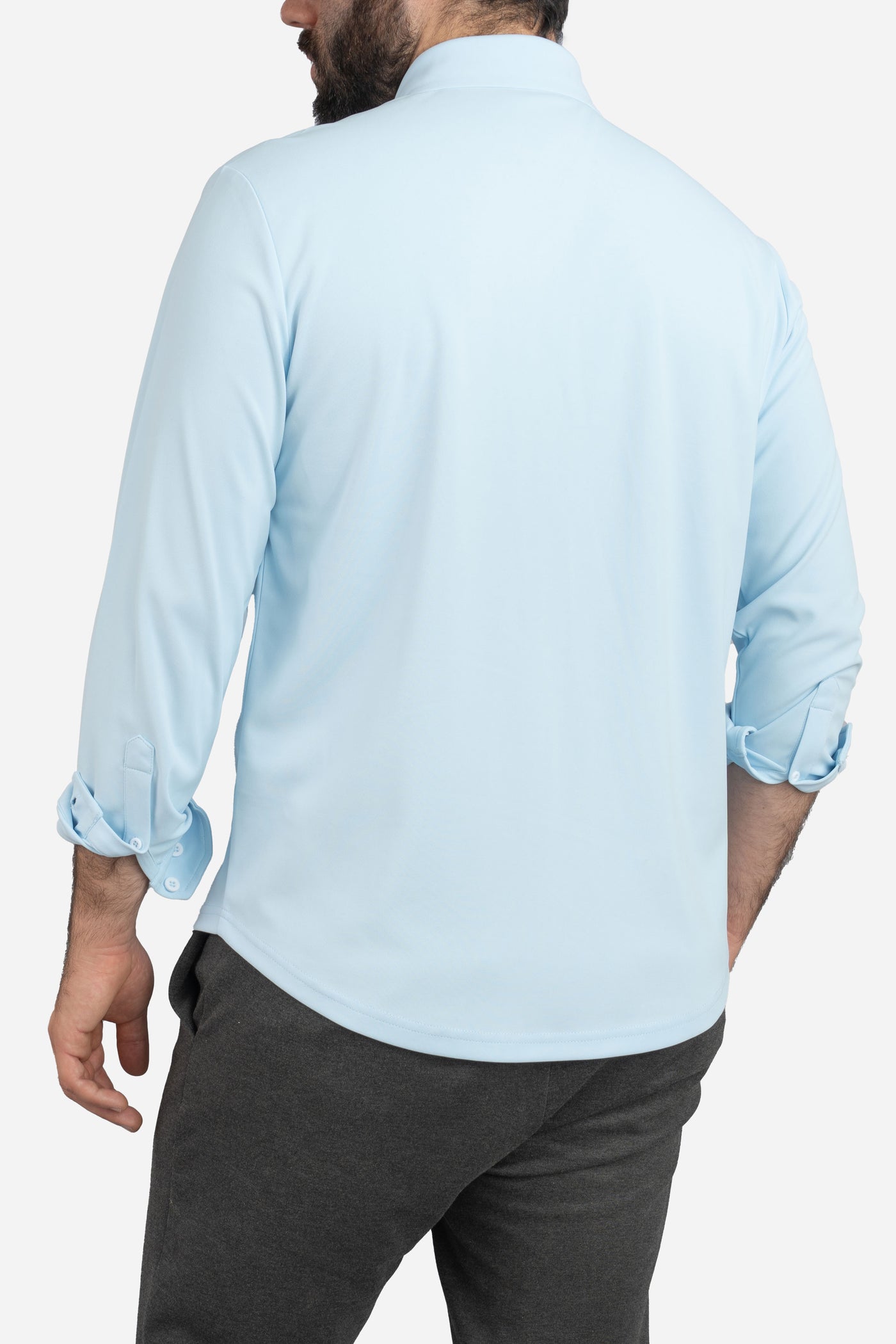 Tech Button Down Shirt Light Blue - Shorter Guy Button Down Shirts