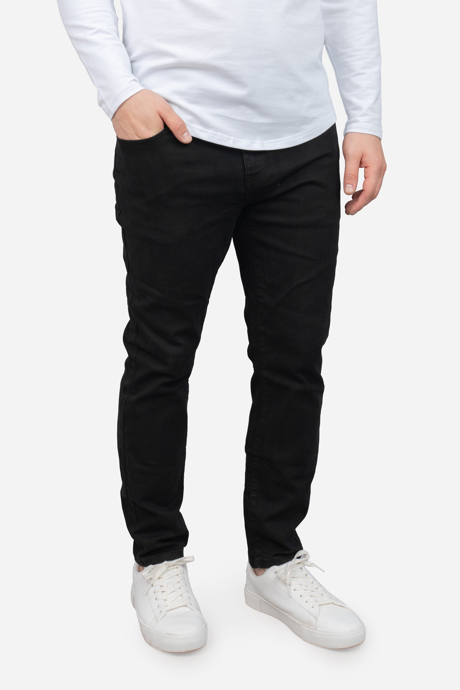 Core Extra Stretch Jeans | Men's Black Jeans | Under 5'10