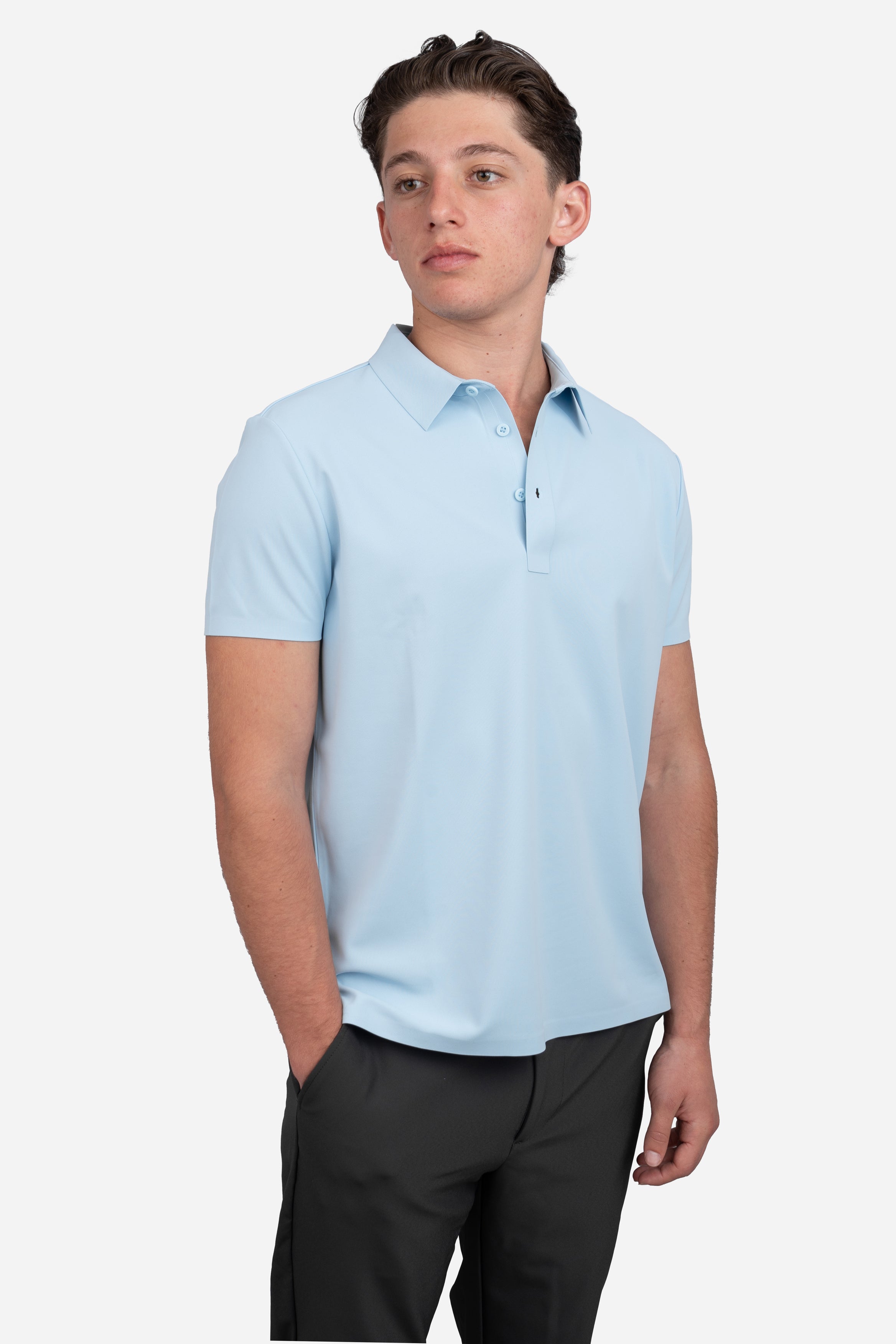 Tech Polo Shirt | Light Blue | Under 510