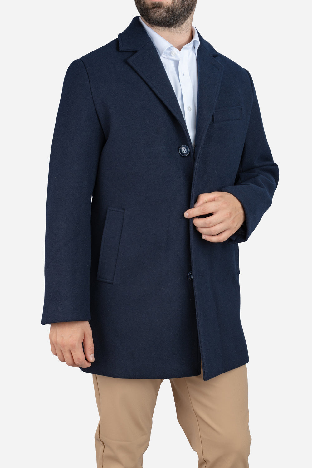 Wool Overcoat | Navy | Under 510